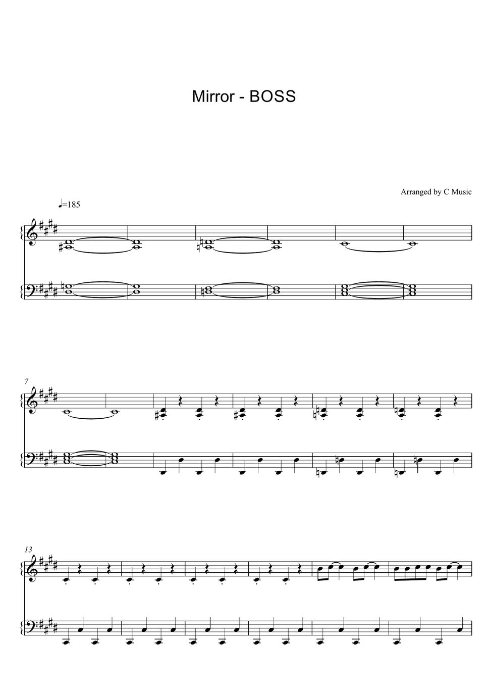 Mirror - BOSS Sheet by C Music