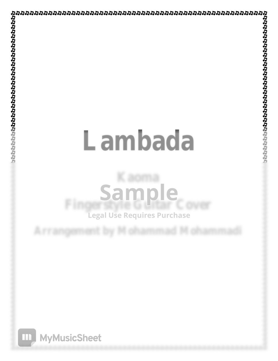 Kaoma - Lambada Sheets by Mohammad Mohammadi