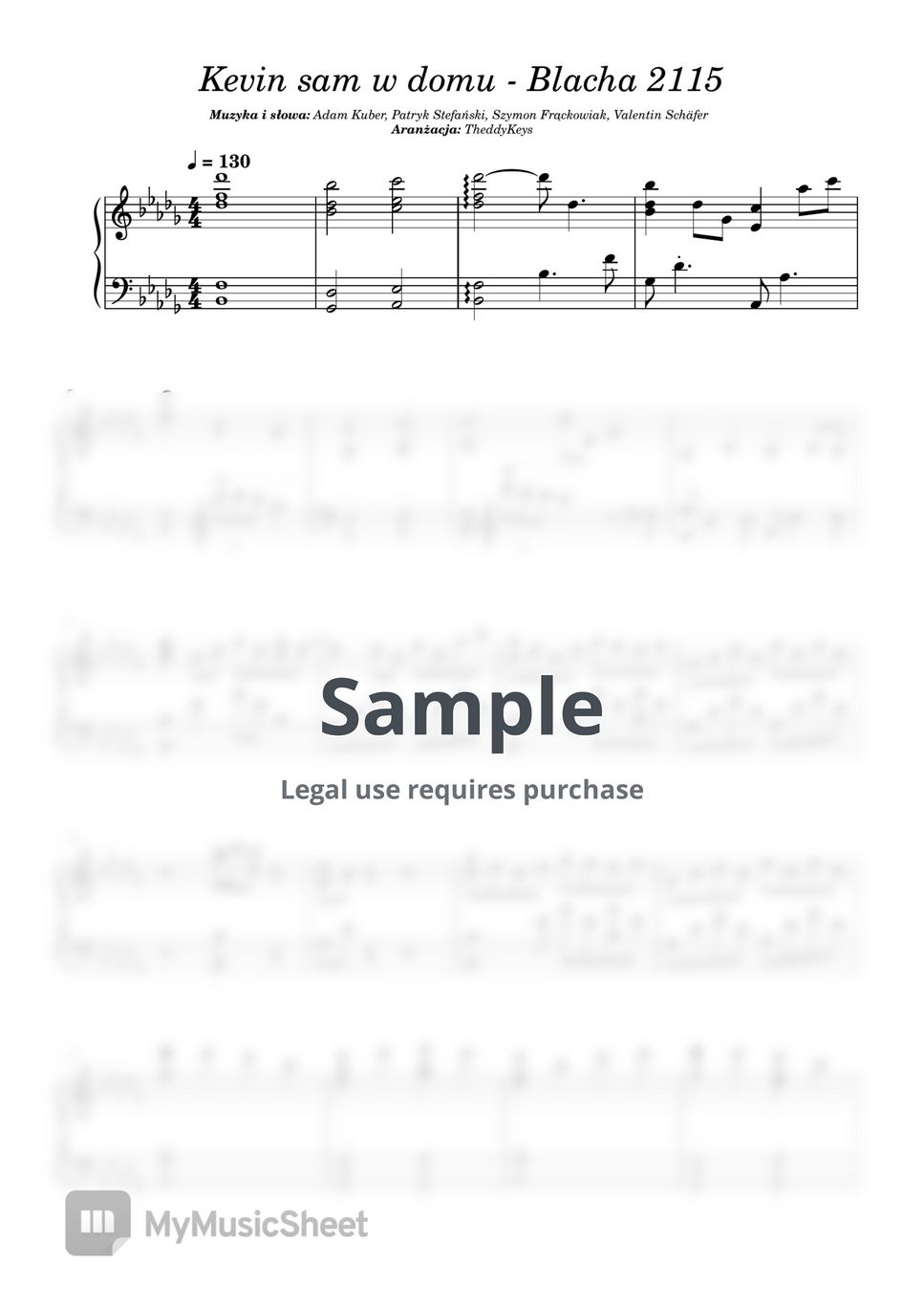 Blacha 2115 - Kevin sam w domu Sheets by Theddy Na Pianinie