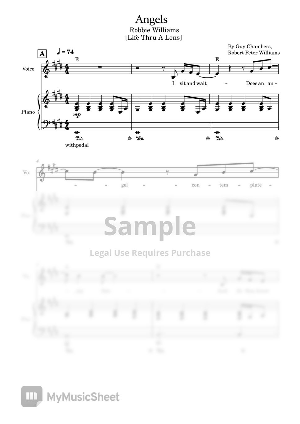 Guy Chambers, Robert Peter Williams - Angels (life thru a lens,Robbie ...