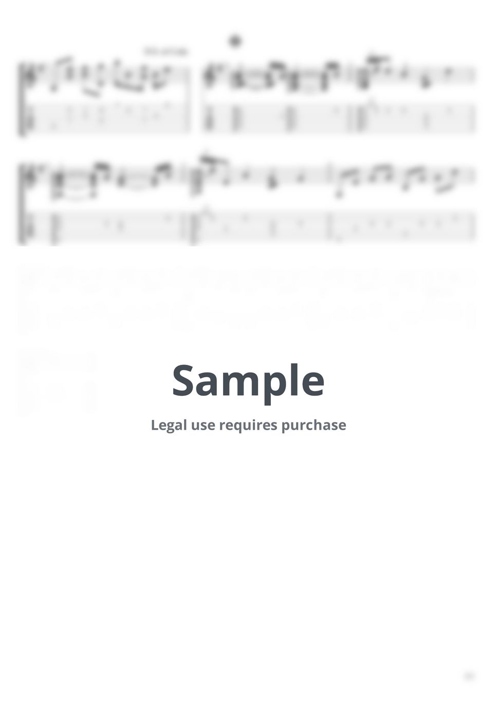 Aphex Twin - Avril 14th Tab + 단선 악보 by AC Guitar