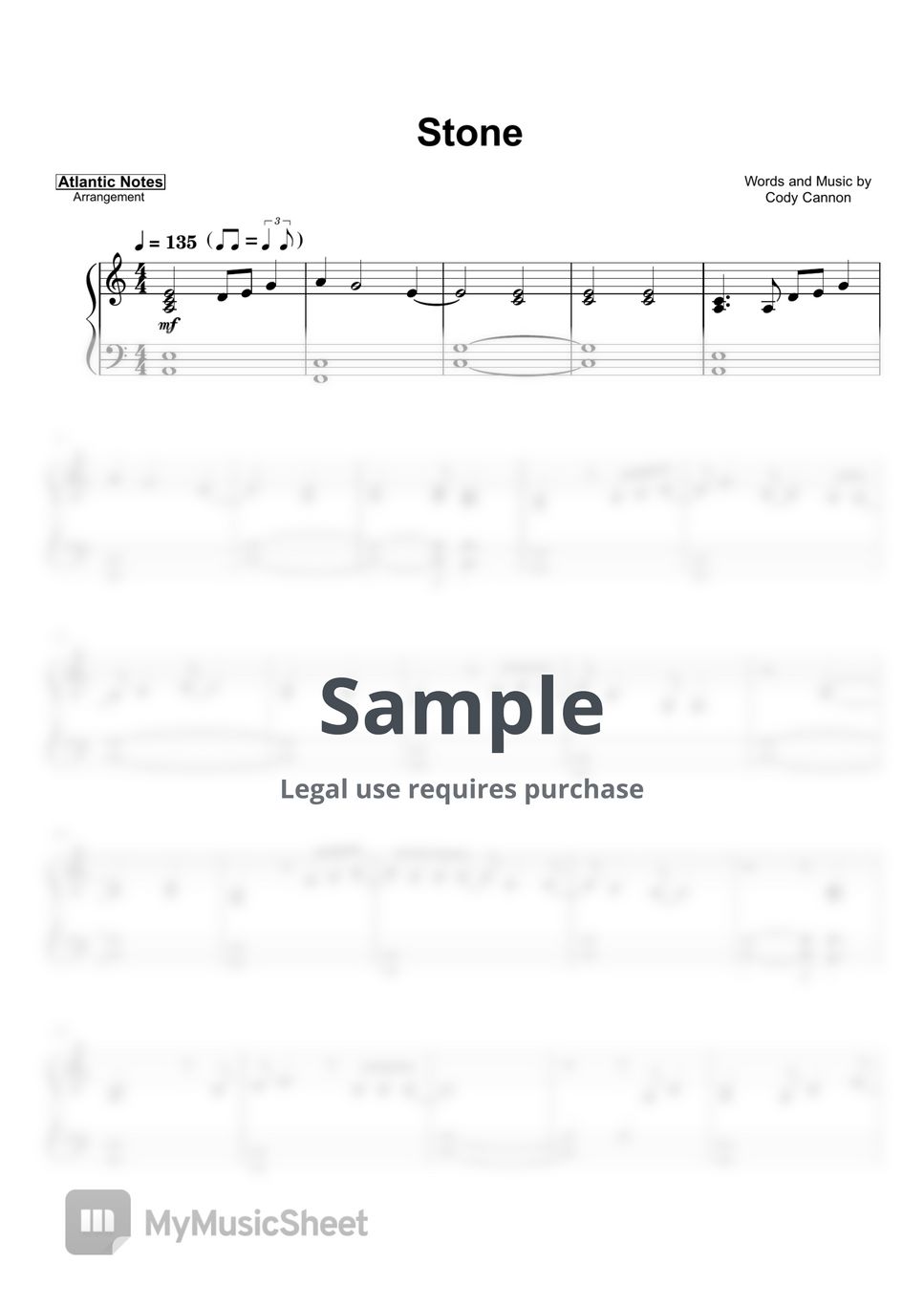 Whiskey Myers - Stone 악보 by Atlantic Notes