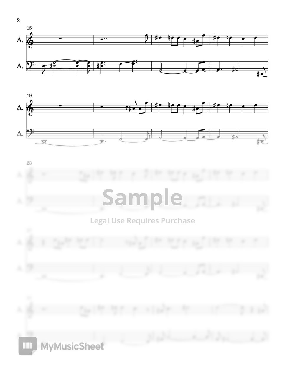 Kabza De Small - Abalele (PIANO SHEET) Sheet Music by SA Piano