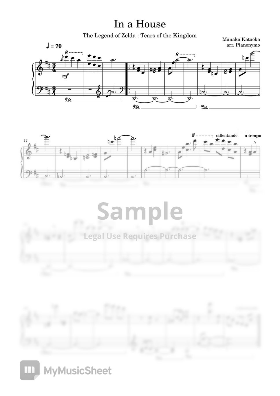 Manaka kataoka - In a House - Zelda Tears of the Kingdom Sheets by ...