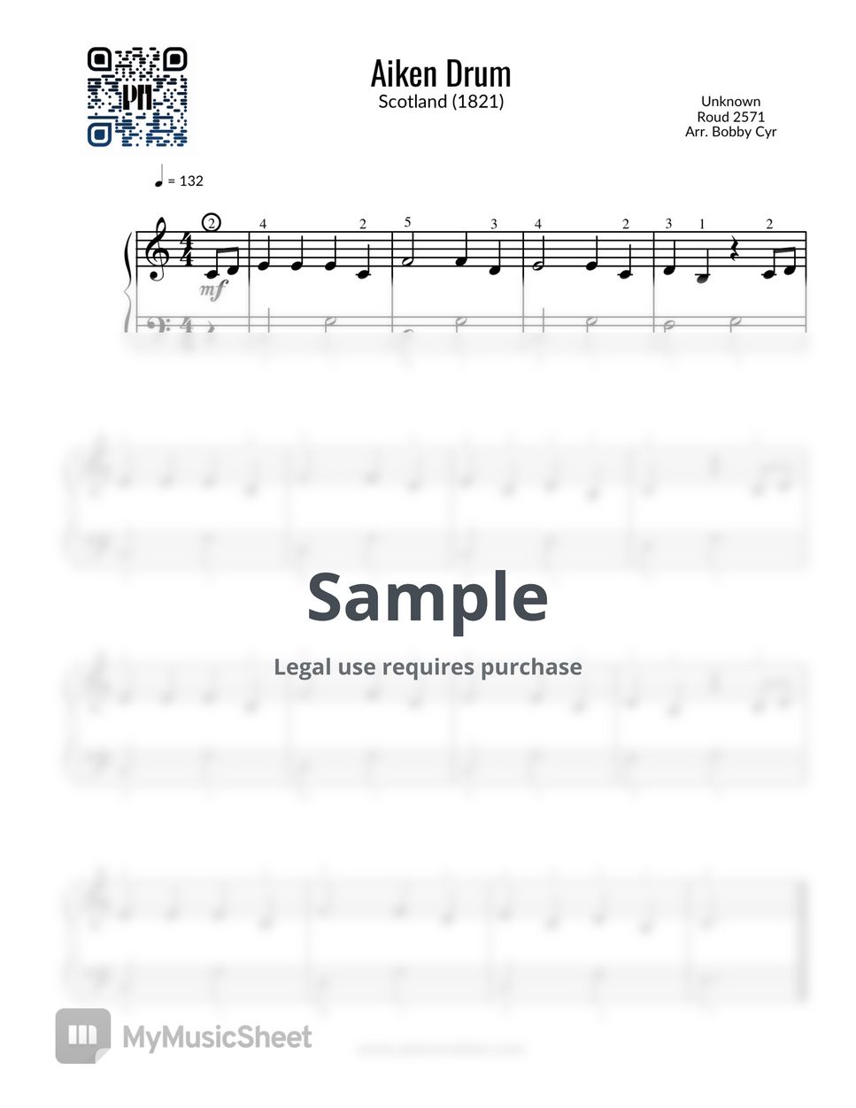 Aiken Drum (Piano Solo) Sheets by Piano Notion