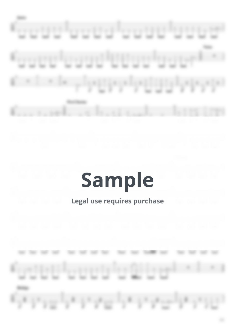 HoneyWorks - Kawaikute Gomen (Bass TAB) Sheet Music by Muya Rizal