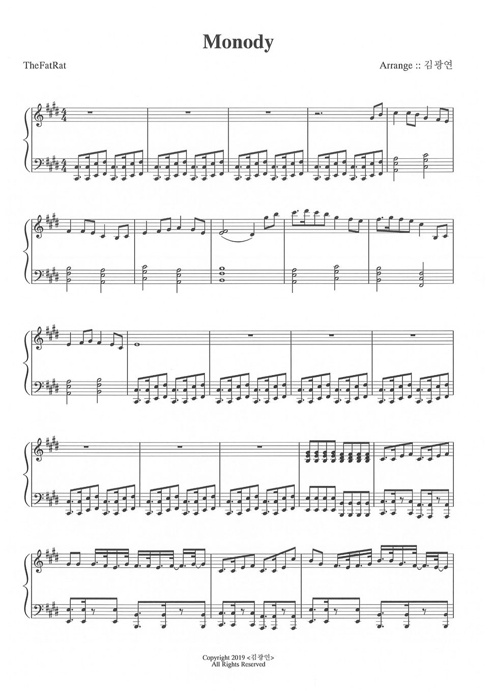 TheFatRat - Monody Spartito