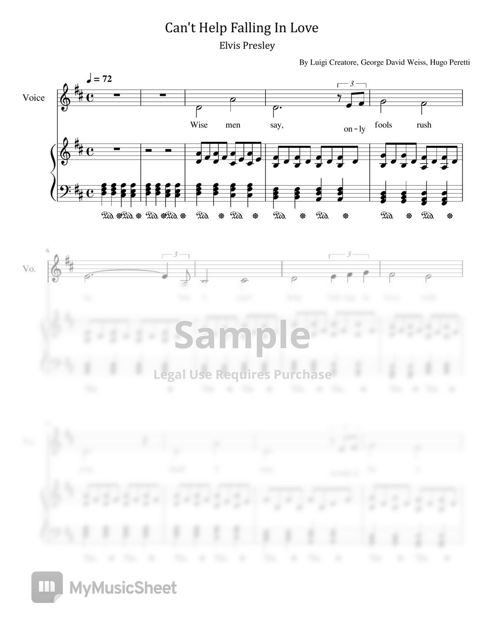 Luigi Creatore, George David Weiss, Hugo Peretti - Can't Help Falling ...