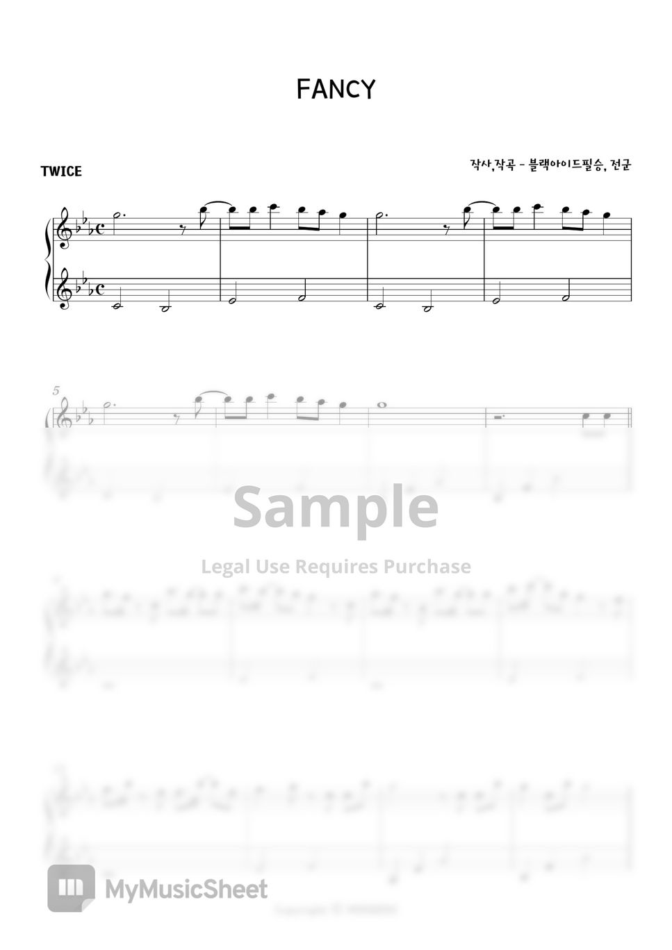 TWICE (트와이스) - FANCY [Easy Version] Sheet Music