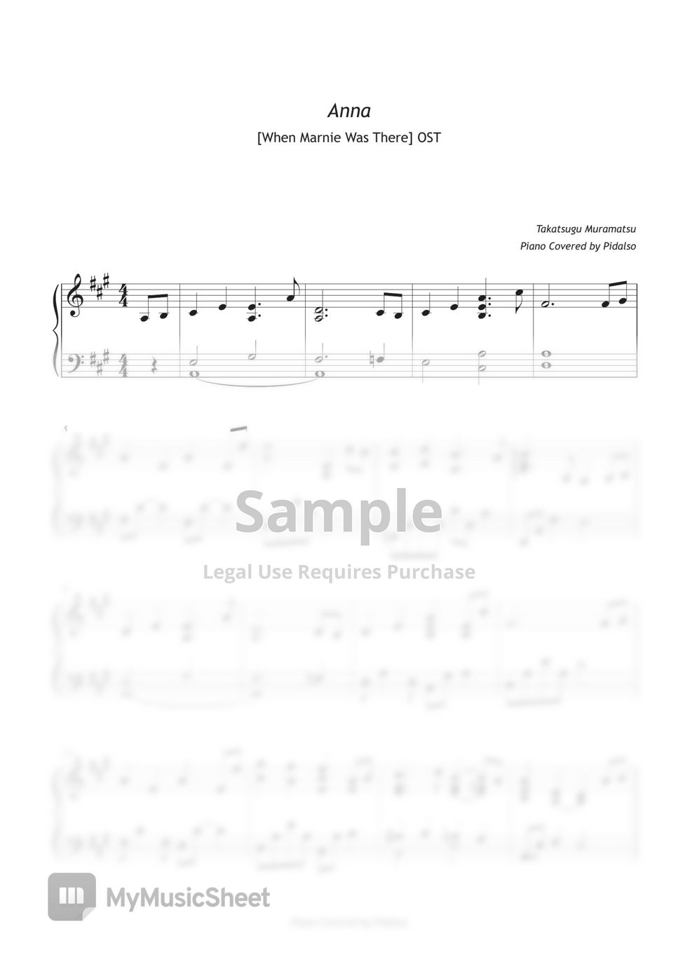 When Marnie Was There OST - Anna Sheets by 피달소 Pidalso