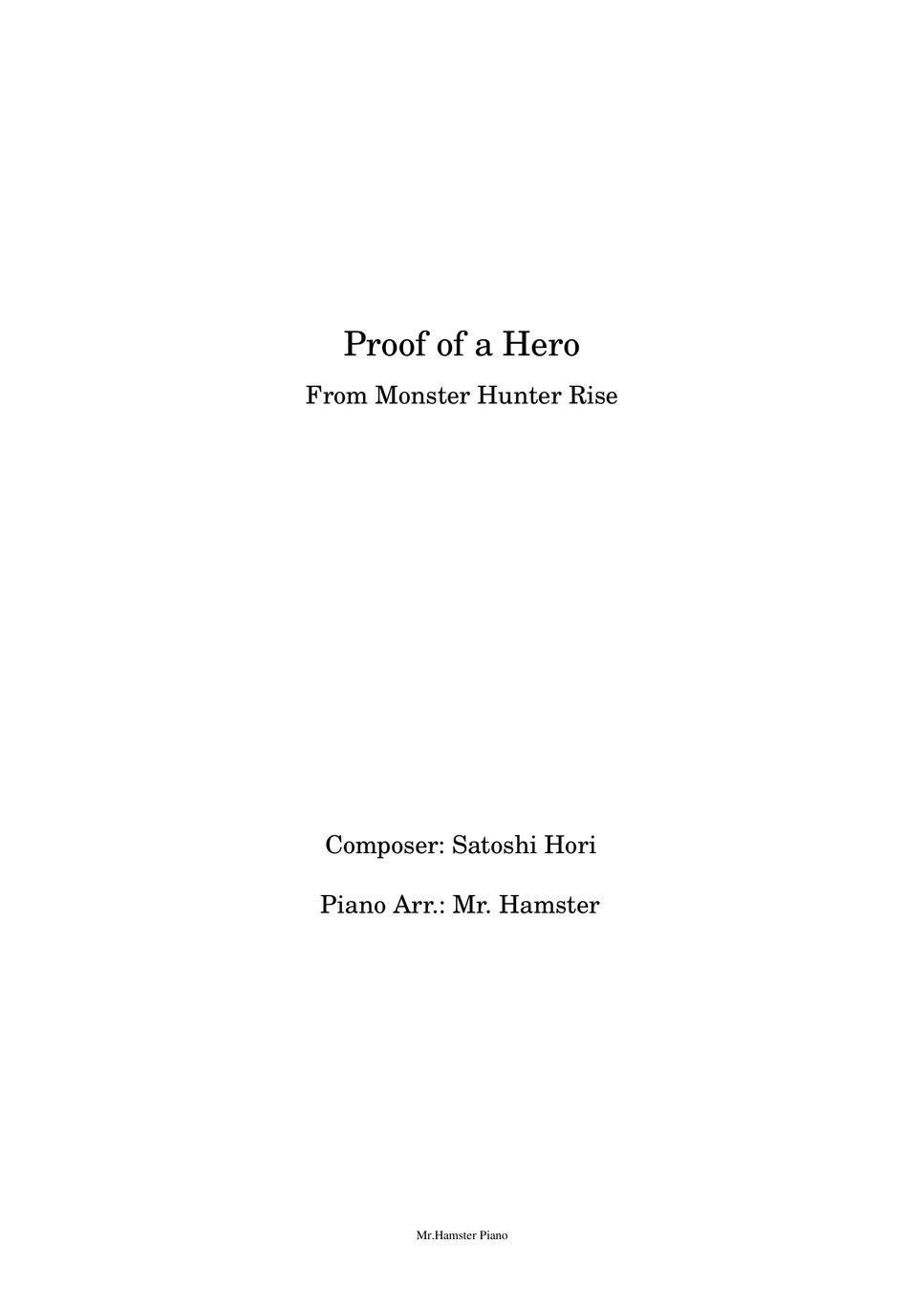 Monster Hunter Rise - Proof of a hero Partitura by Mr.Hamster