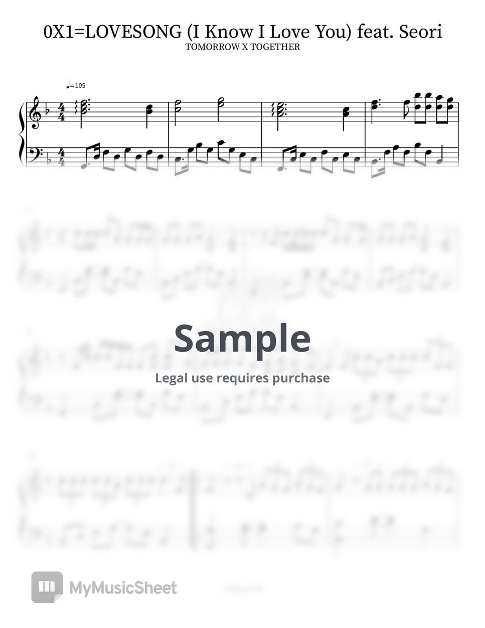 TXT(투모로우바이투게더) - 0X1=LOVESONG (I Know I Love You) feat. Seori Sheets by ...