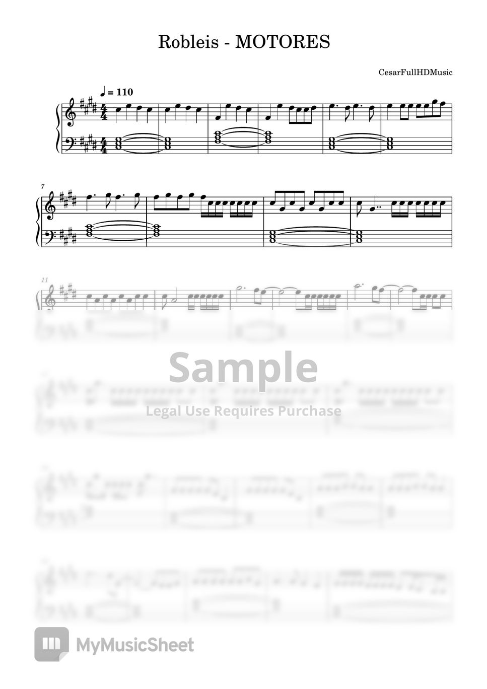 Robleis - MOTORES Sheet Music