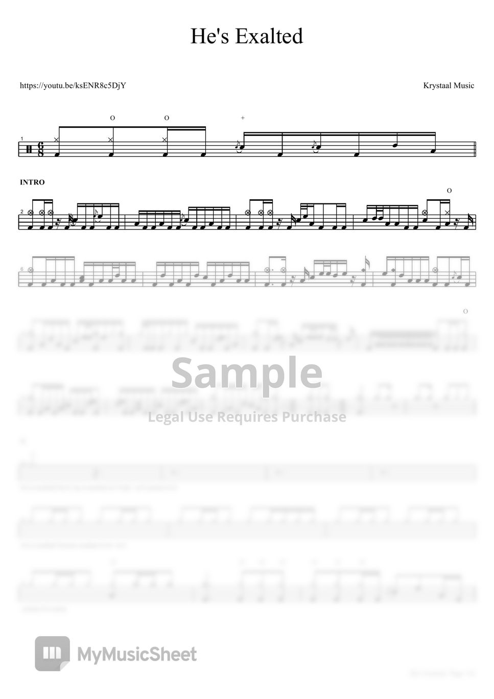 Krystaal Music - He's Exalted Sheets by COPYDRUM