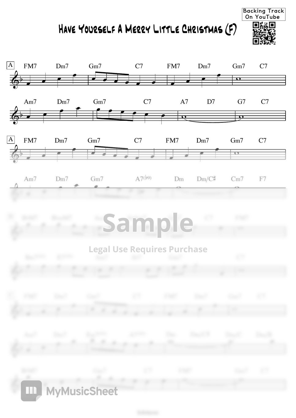 Carol - Have Yourself A Merry Little Christmas (F Key) Jazz Backing ...