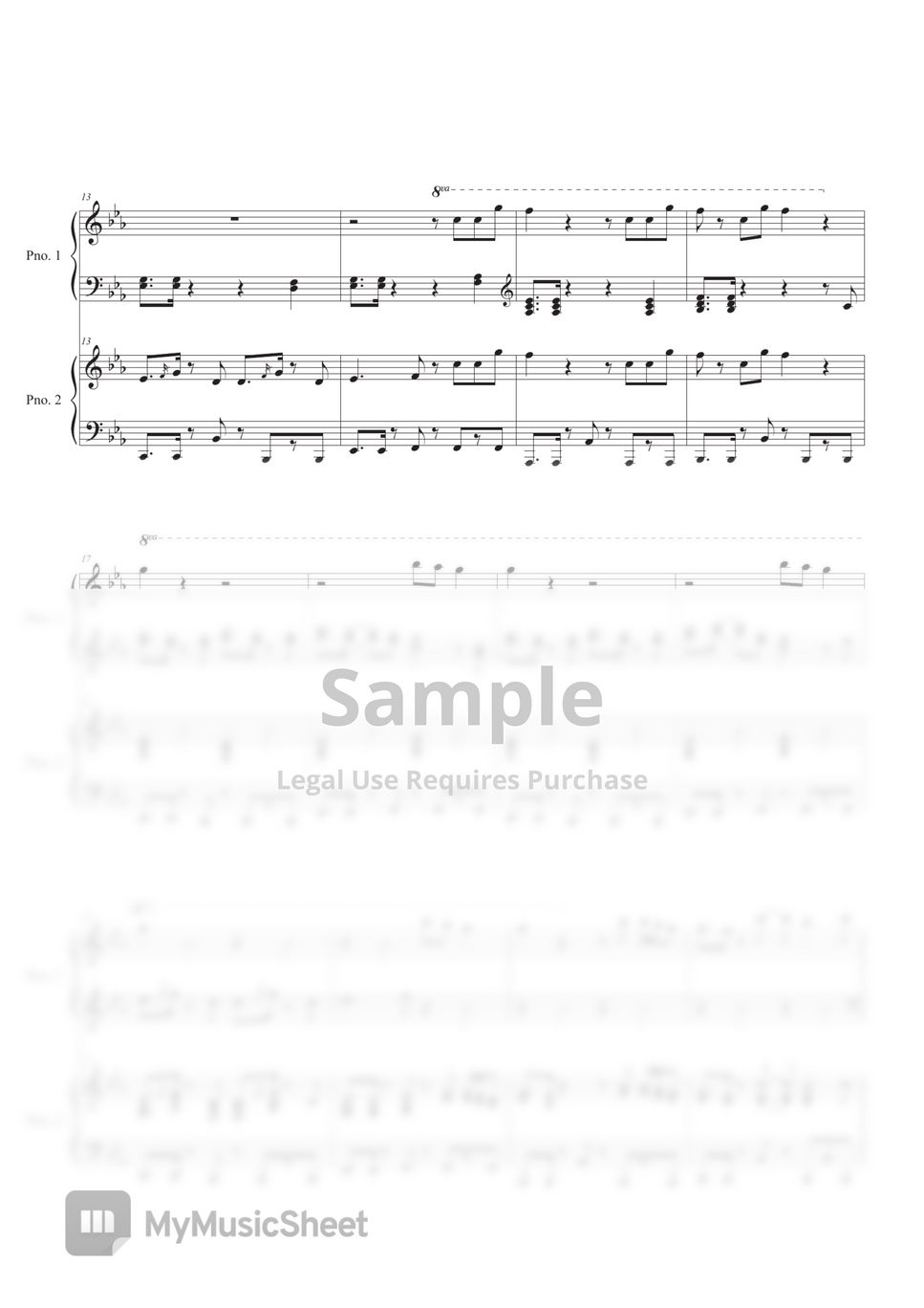 TWICE - FANCY (4hands paino) Sheet Music