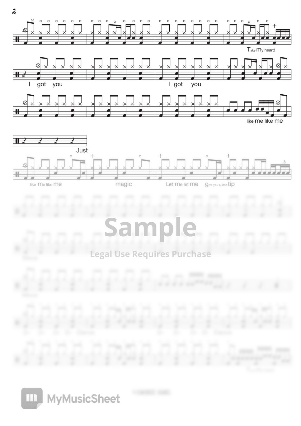 IZ*ONE(아이즈원) - D-D-DANCE 曲谱 by Gwon's DrumLesson