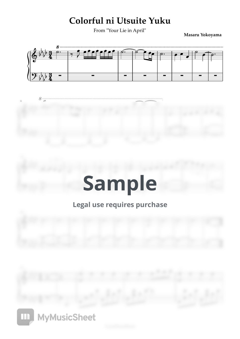 Masaru Yokoyama - Colorful ni Utsuite Yuku (From „Your Lie in April ...