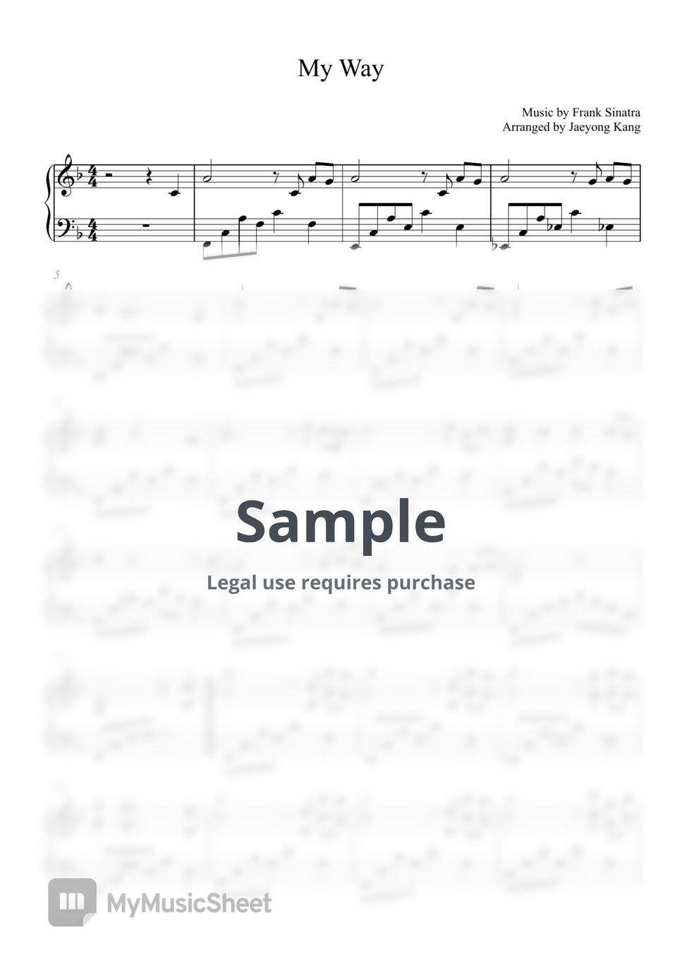 Frank Sinatra - My Way Sheet Music by Jaeyong Kang