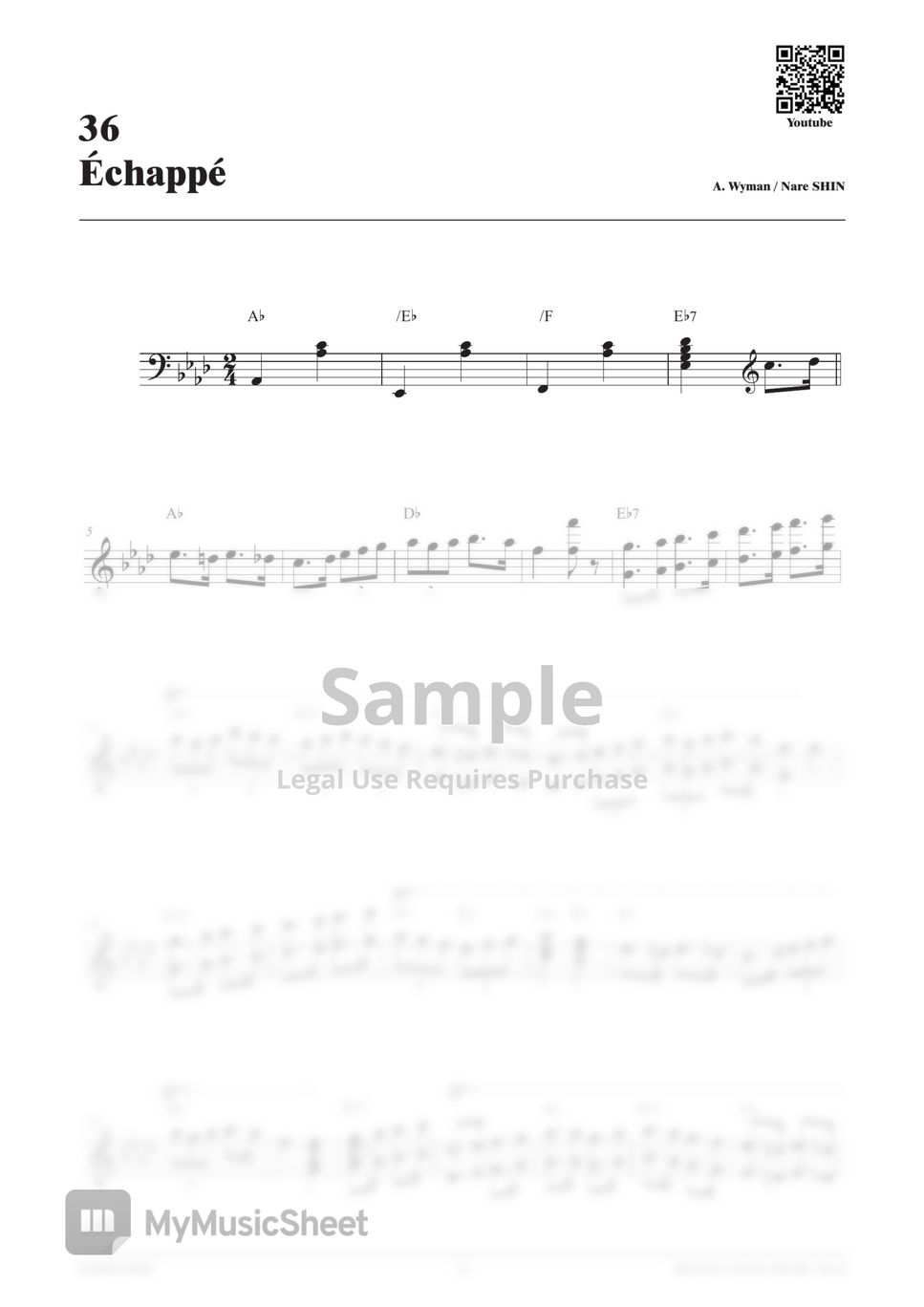 A. Wyman - Echappe_vol.2 (Ballet Class Music) Sheet Music by 신나래(NARECORD)