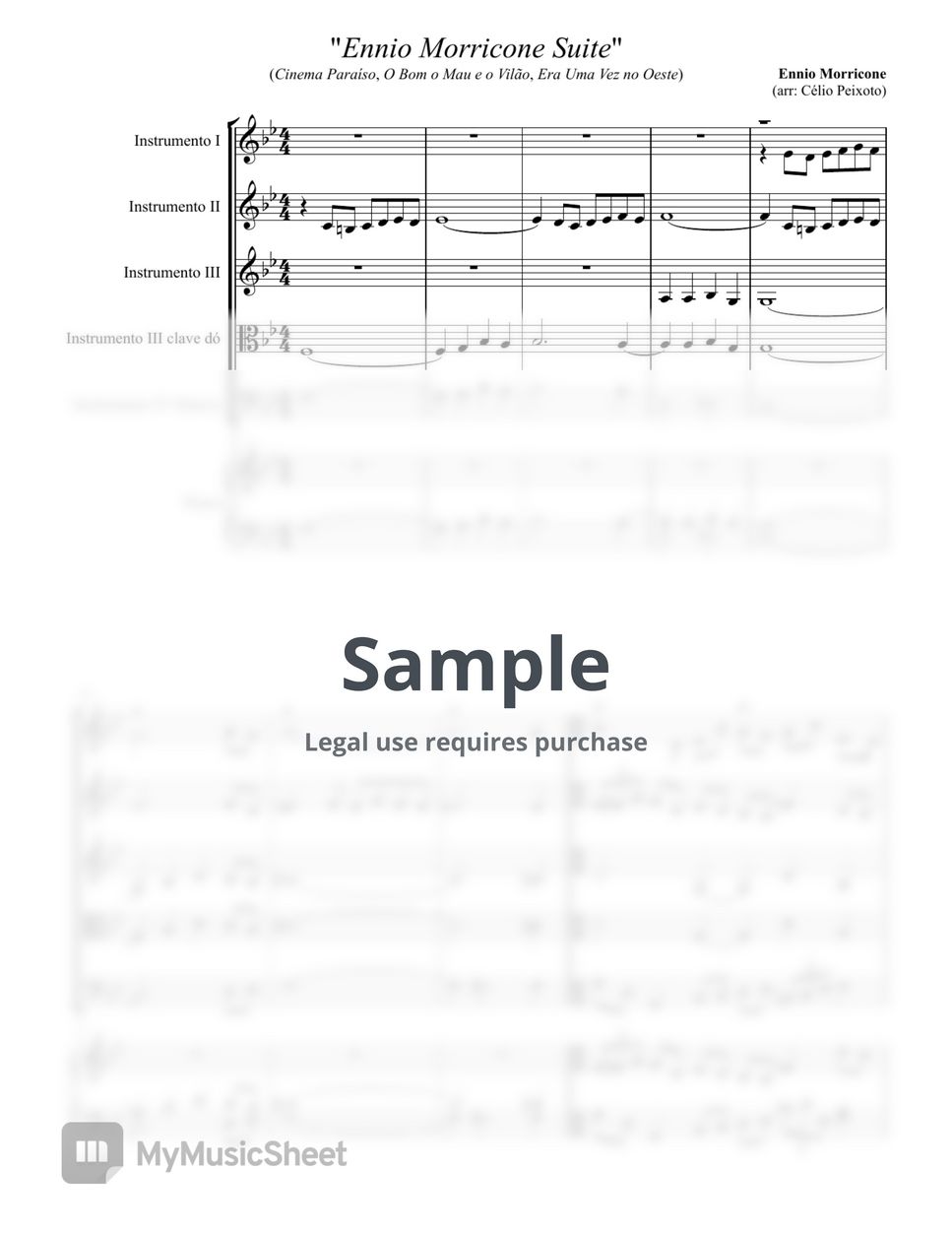 Ennio Morricone - "Ennio Morricone suite" Sheets by Celio Vieira Peixoto