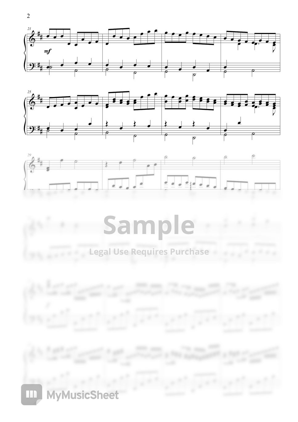 J. Pachelbel - Canon in D piano Sheet Music by MyMusicSheet Official