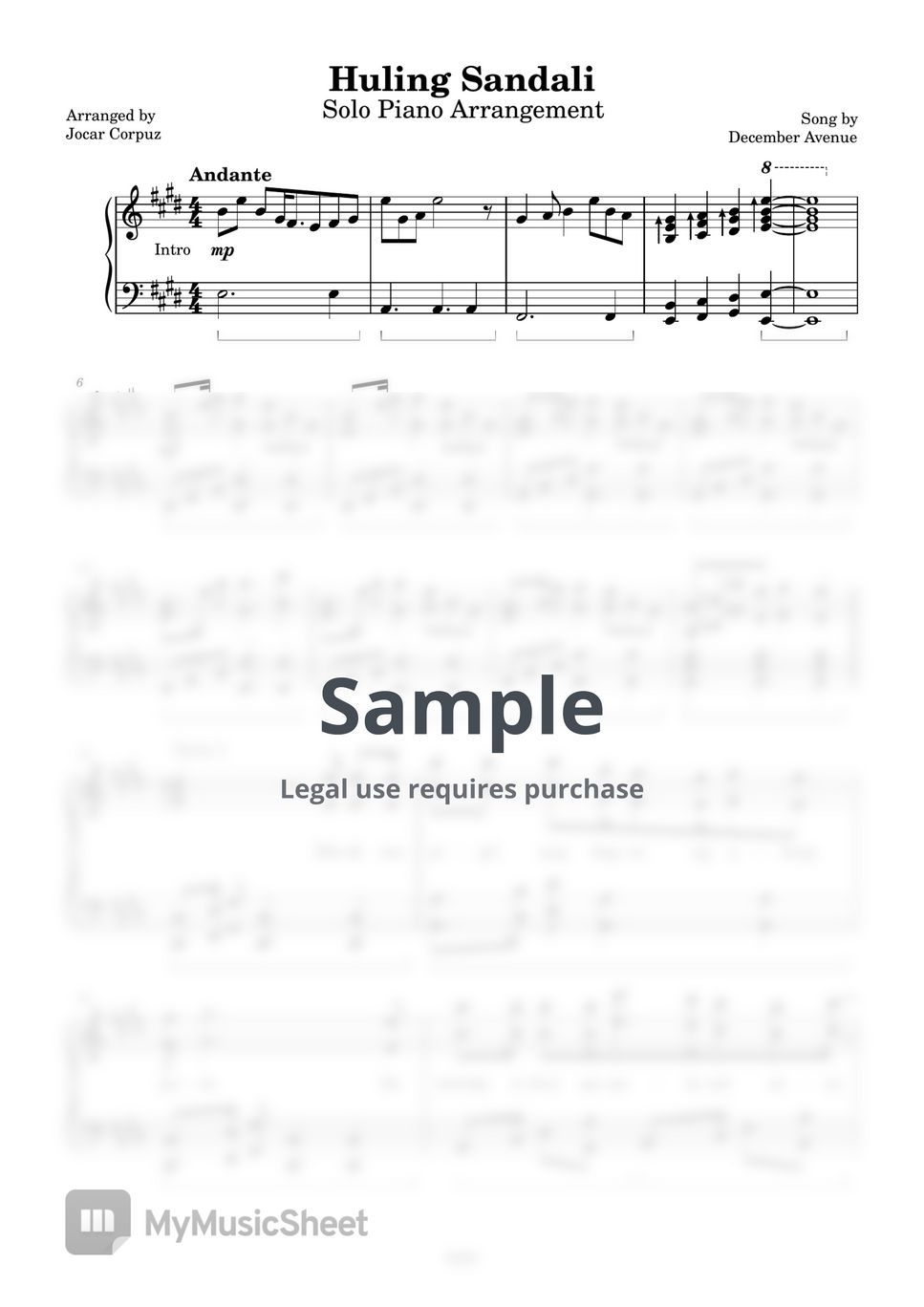 December Avenue - Huling Sandali Partition by Jocar Corpuz