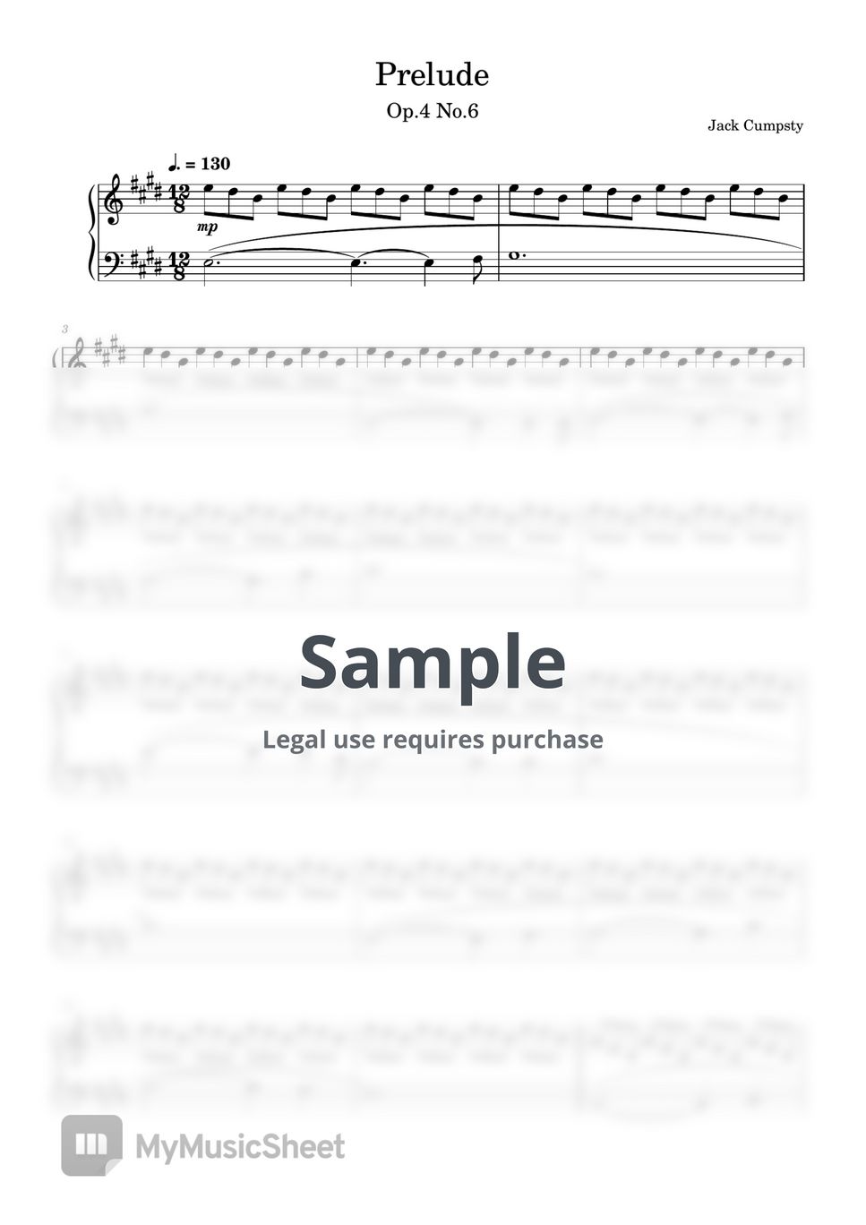 Jack Cumpsty - Prelude Op.4 No.6 Sheets
