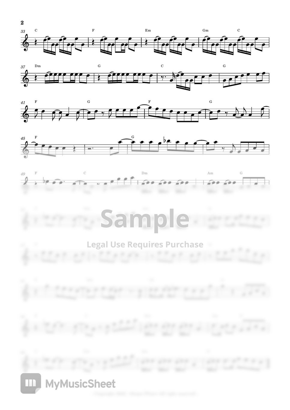 TAEYANG & BTS JIMIN - VIBE (Flute Sheet Music) Sheets by sonye flute