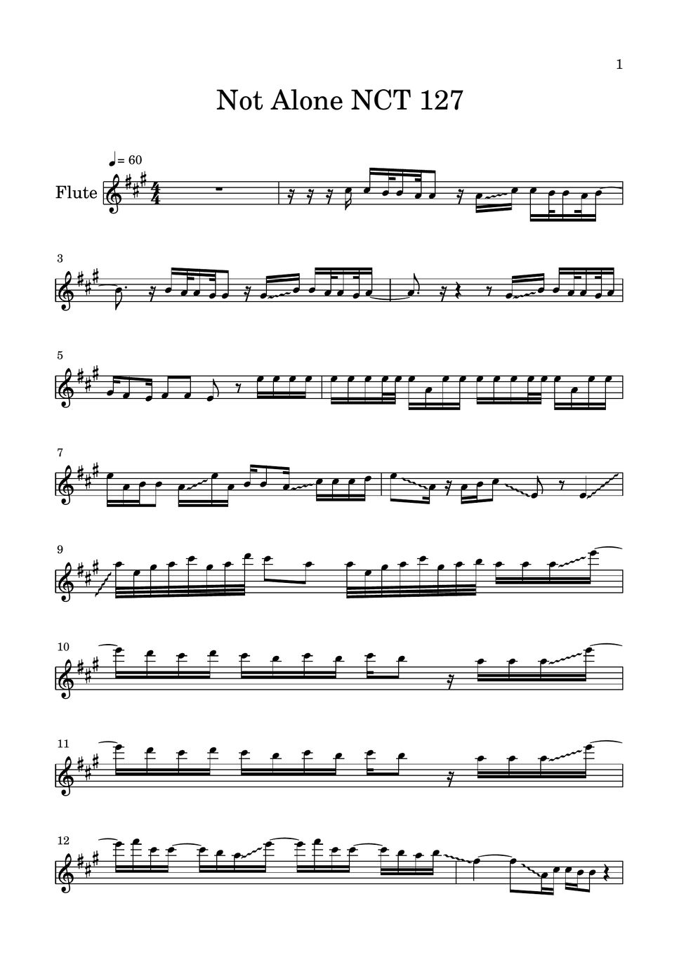 ZQFlute - 《Not Alone》 NCT 127「Neo Zone」 Sheet by ZQFlute
