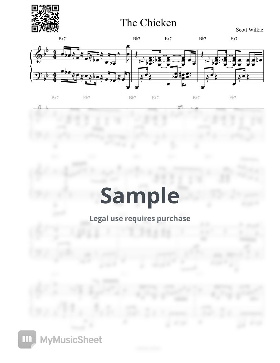 Scott wilkie - The Chicken Sheet Music by euneun piano