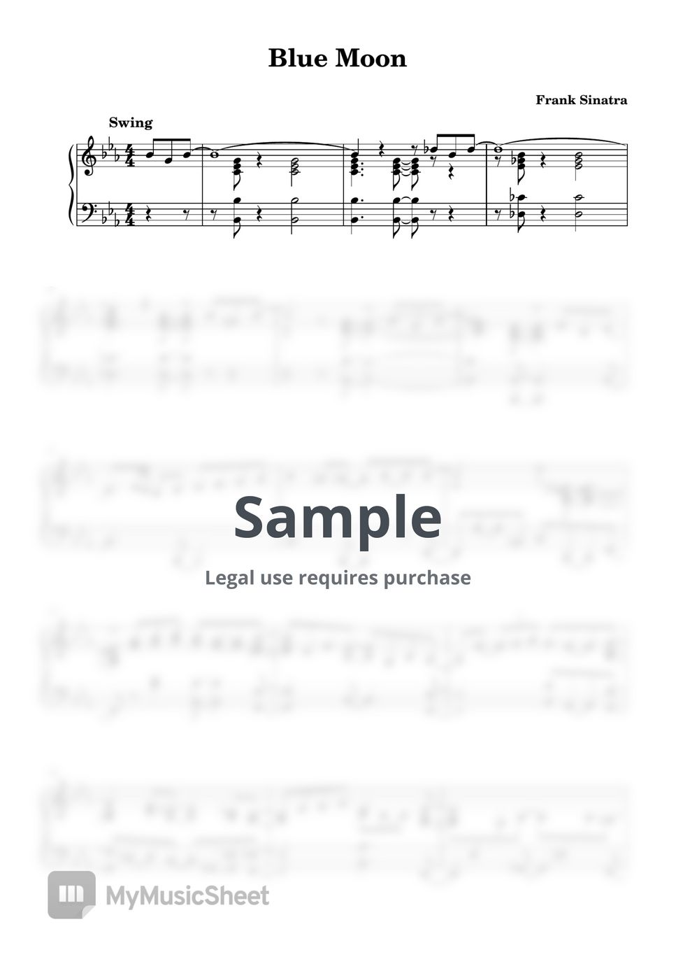 Frank Sinatra - Blue Moon Sheets by nattaliepiano