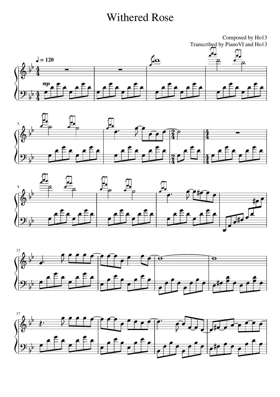 Ho13 - Withered Rose Лист