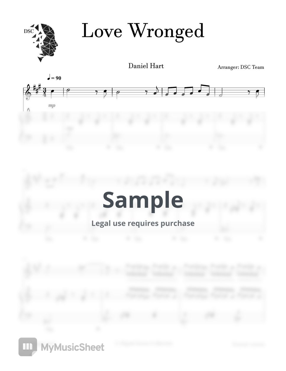 Daniel Hart - Love Wronged (Interview with the Vampire 2 OST) Sheet ...
