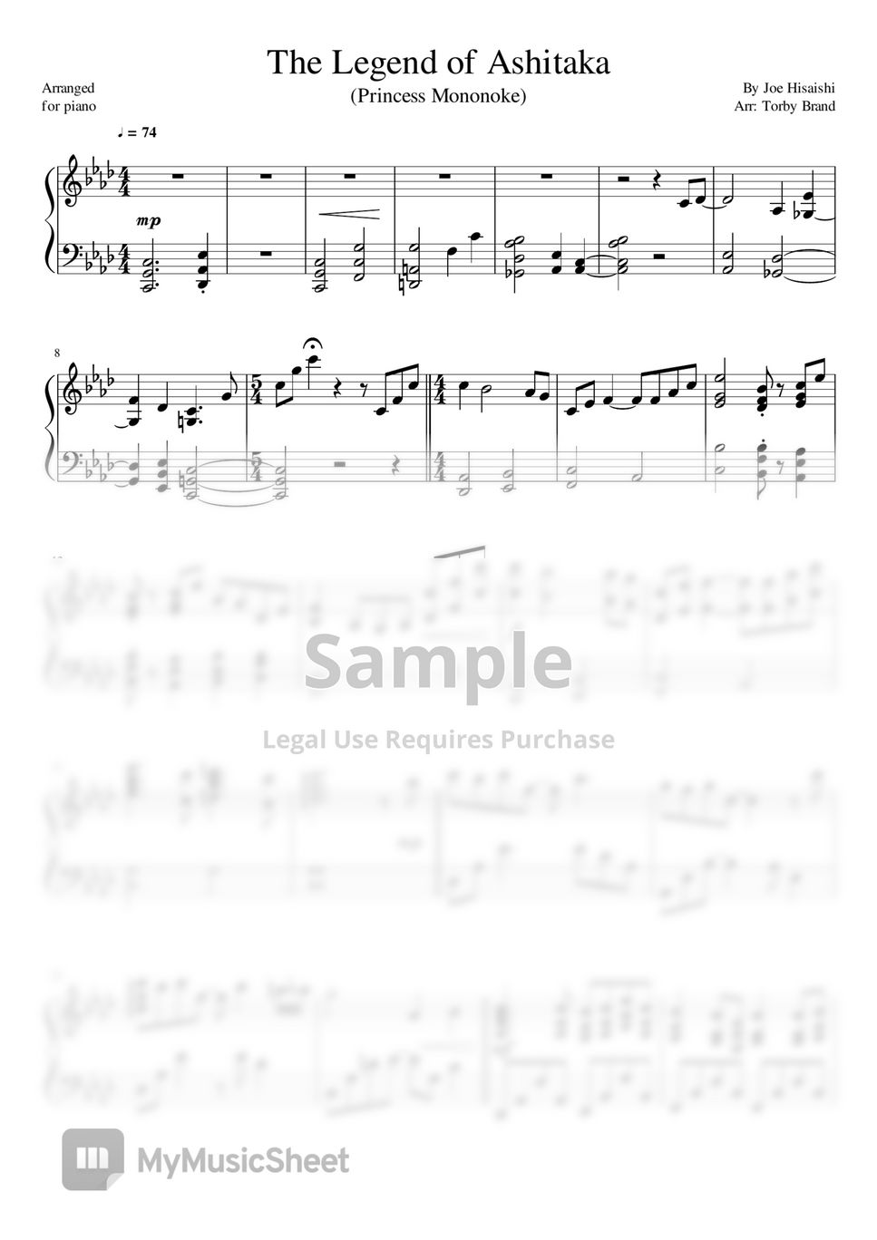 Princess Mononoke - The Legend of Ashitaka Sheets by Torby Brand