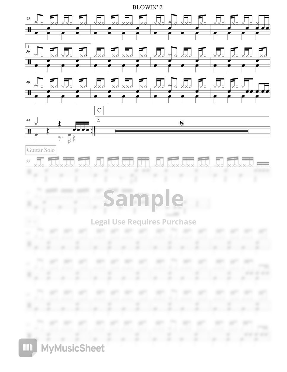 B'z - BLOWIN' Sheets by Arkadia Drums