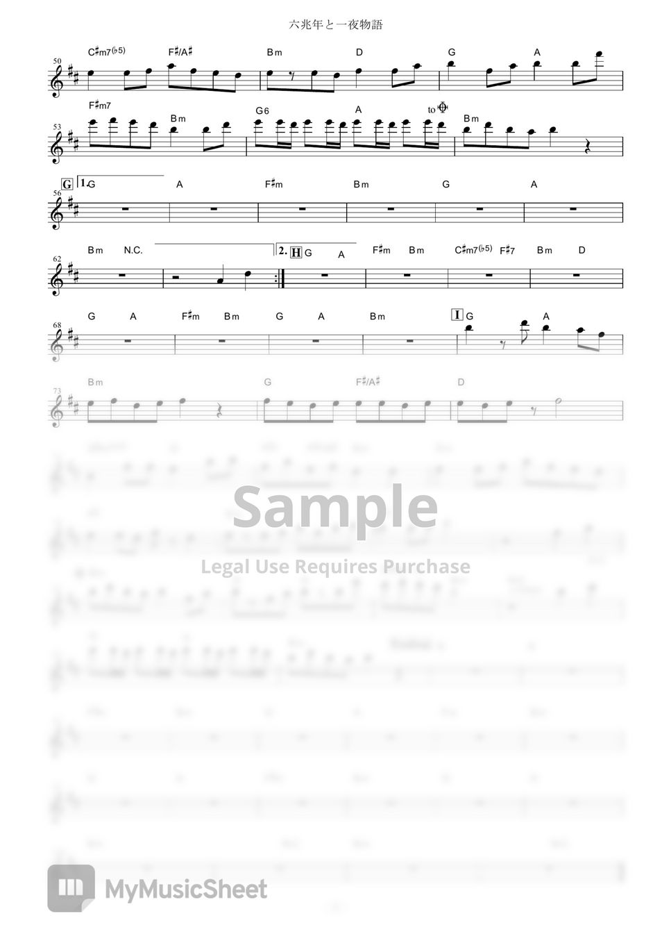 kemu - Six Trillion Years and Overnight Story (in C) Sheet