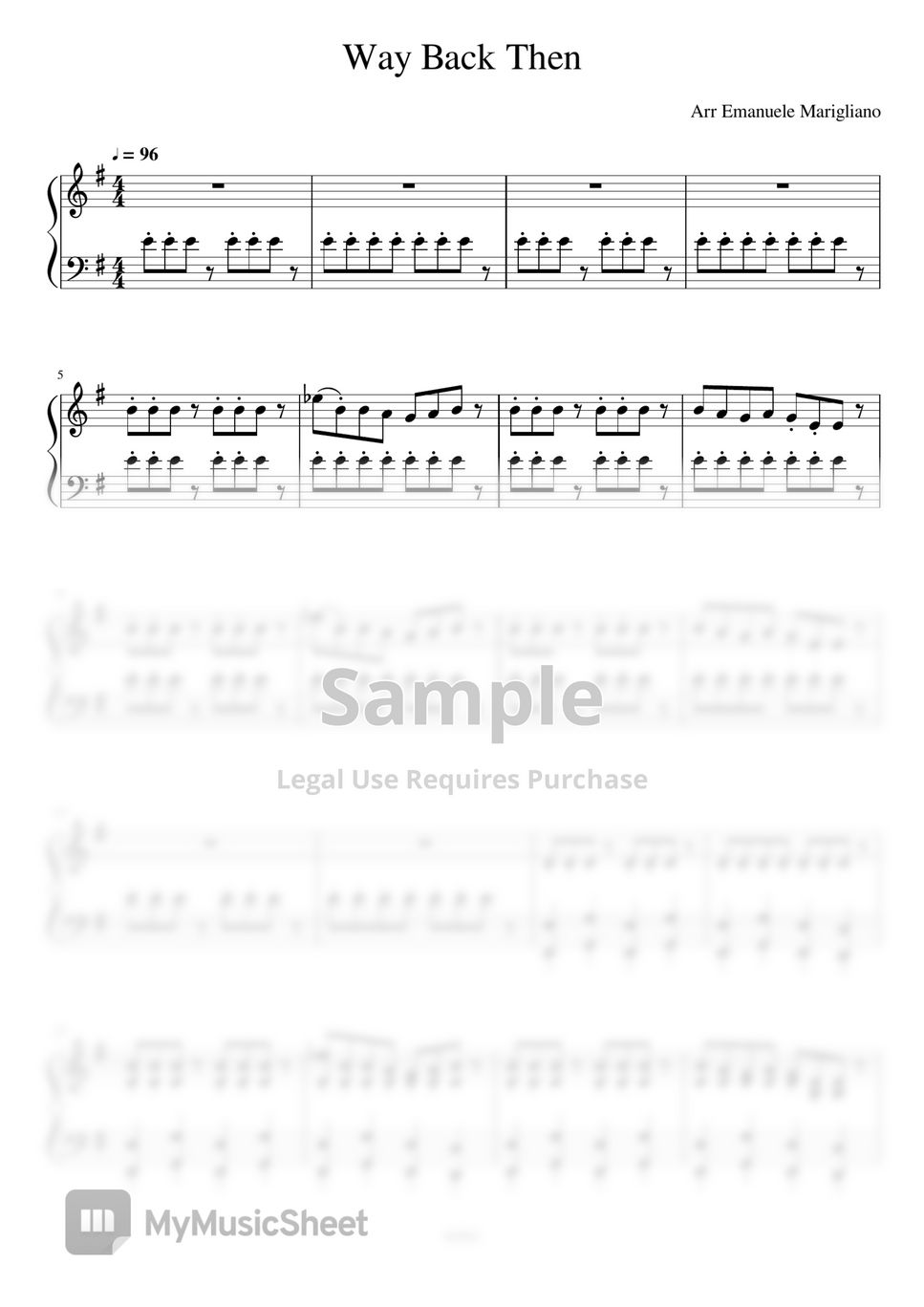 Squid Game - Way Back Then 악보 by J4zzman