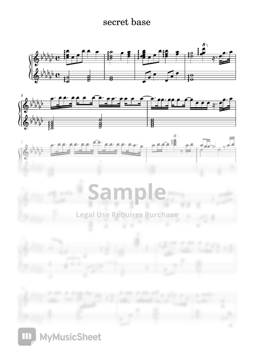 Masary - Secret Base 악보 by Aao