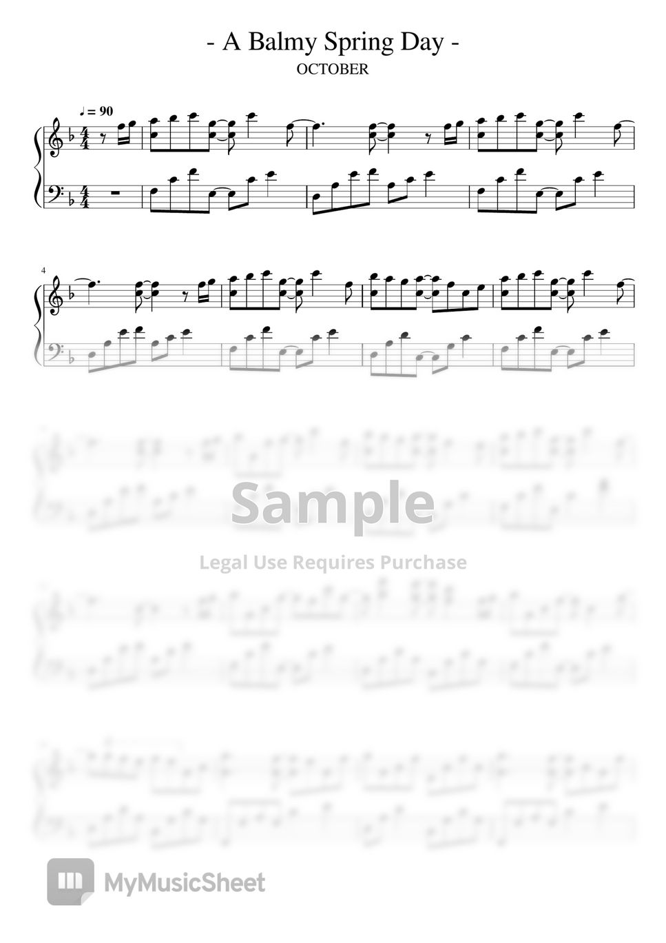 OCTOBER - A Balmy Spring Day @by MUSIQUEroom Bladmuziek