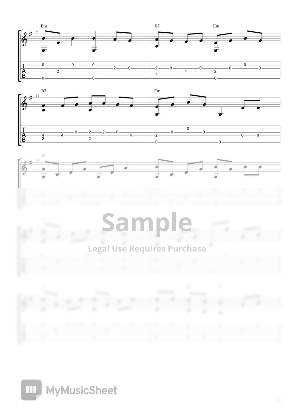 쉬운기타타브악보 반드시 내가 너를 축복하리라 발라드 Sheets By Daniel K