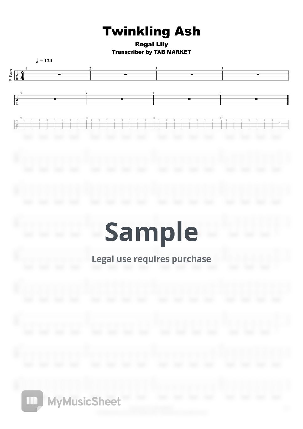 Regal Lily - Twinkling Ash Sheets by Tab Market