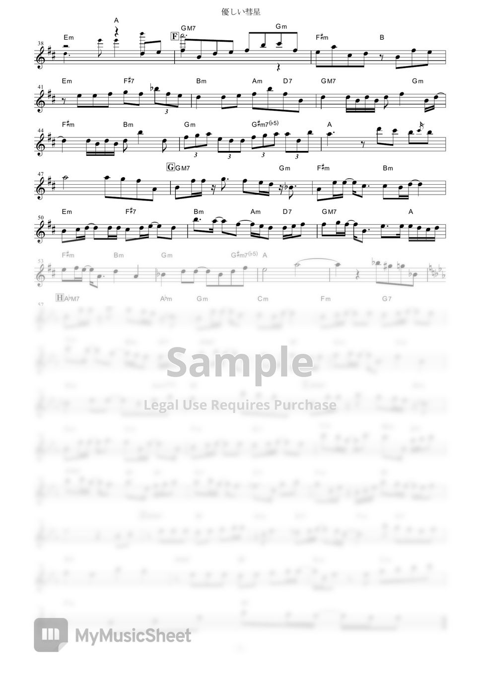 Beastars - Yasashii Suisei (in Eb) Sheets by YOASOBI