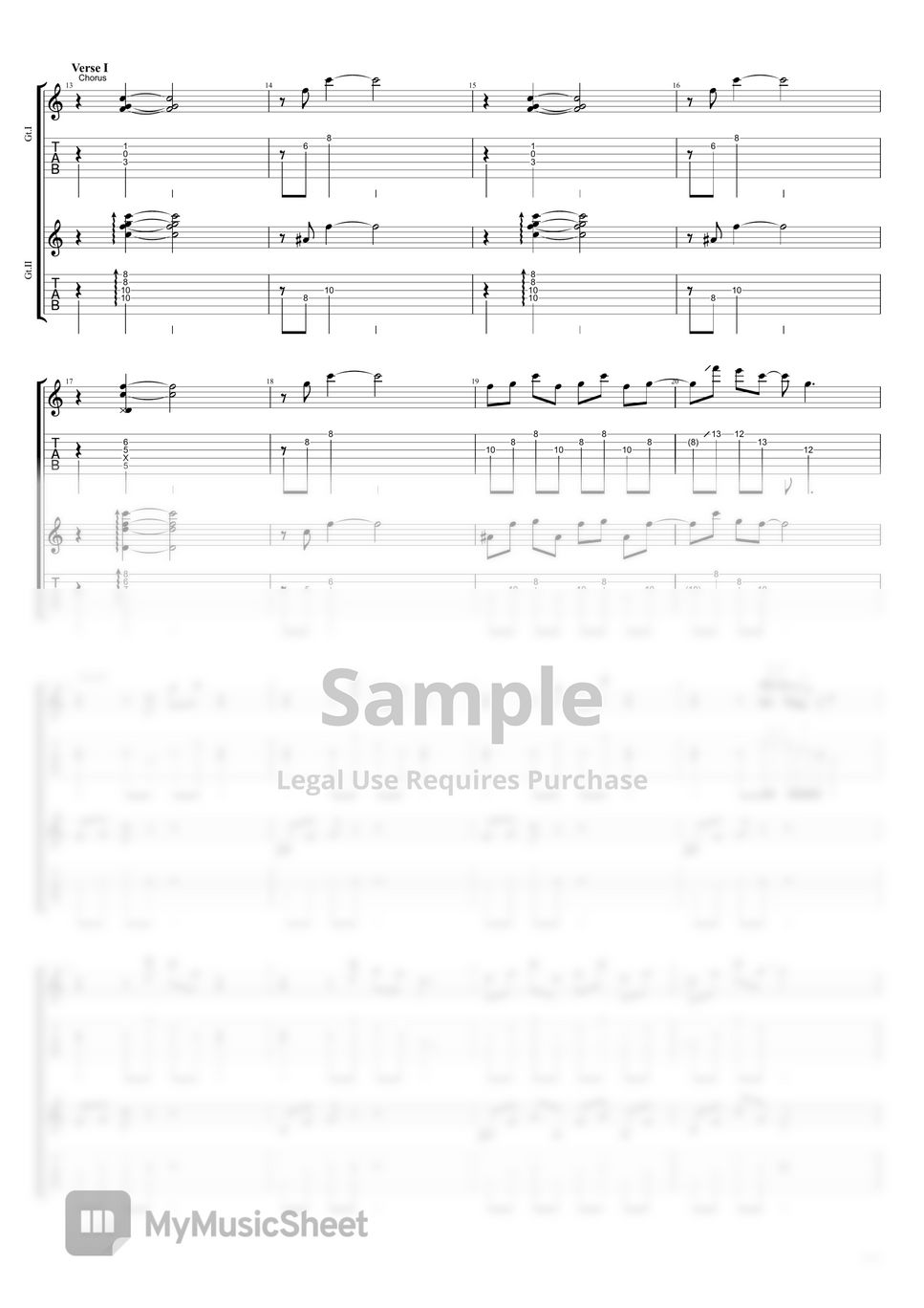 結束バンド - 青い春と西の空 (リードギター&バッキングギターPart/ぼっち・ざ・ろっく！) Sheets by キリギリス