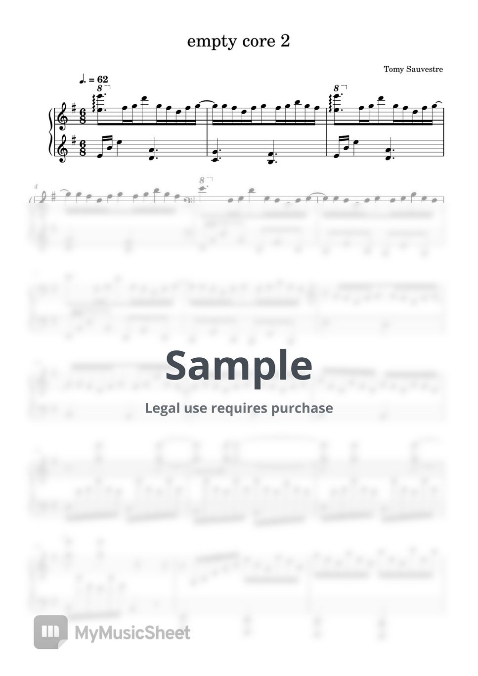 Tomy Sauvestre - empty core 2 Sheet Music