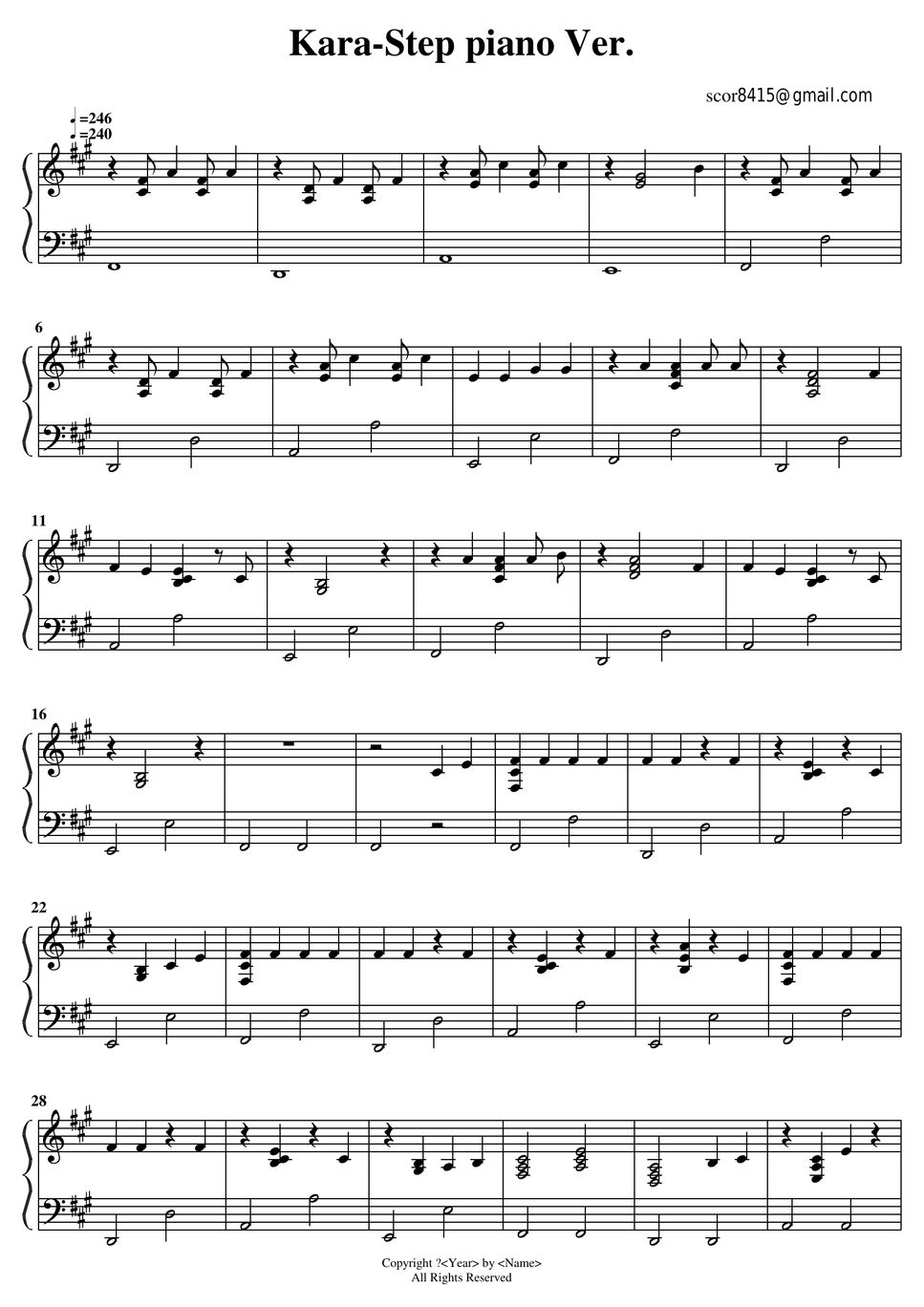 kara - step Spartito