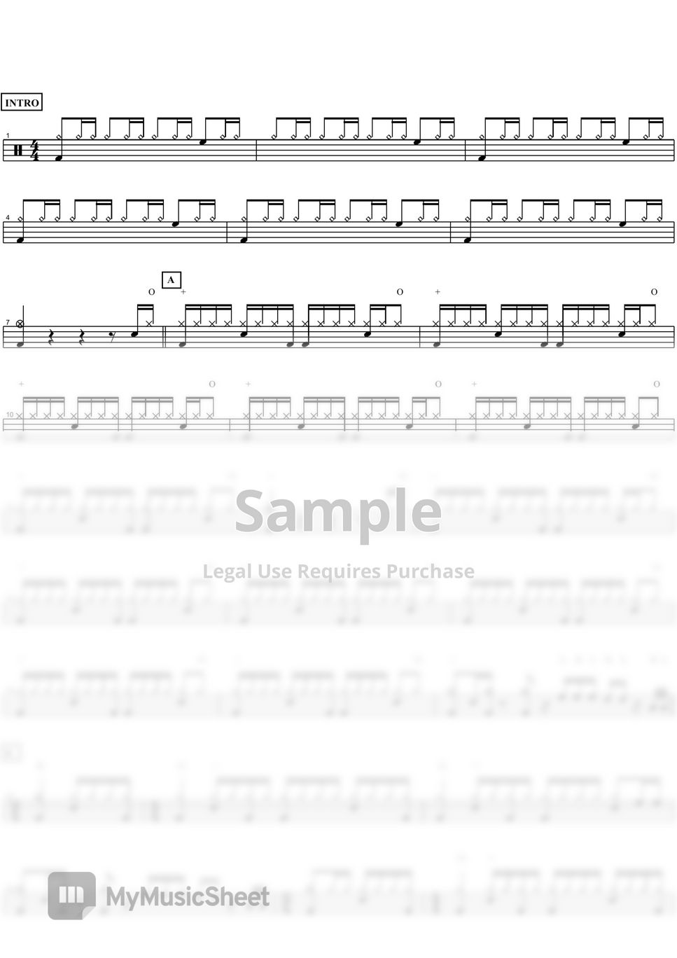 toto - "99" 楽譜 by COPYDRUM