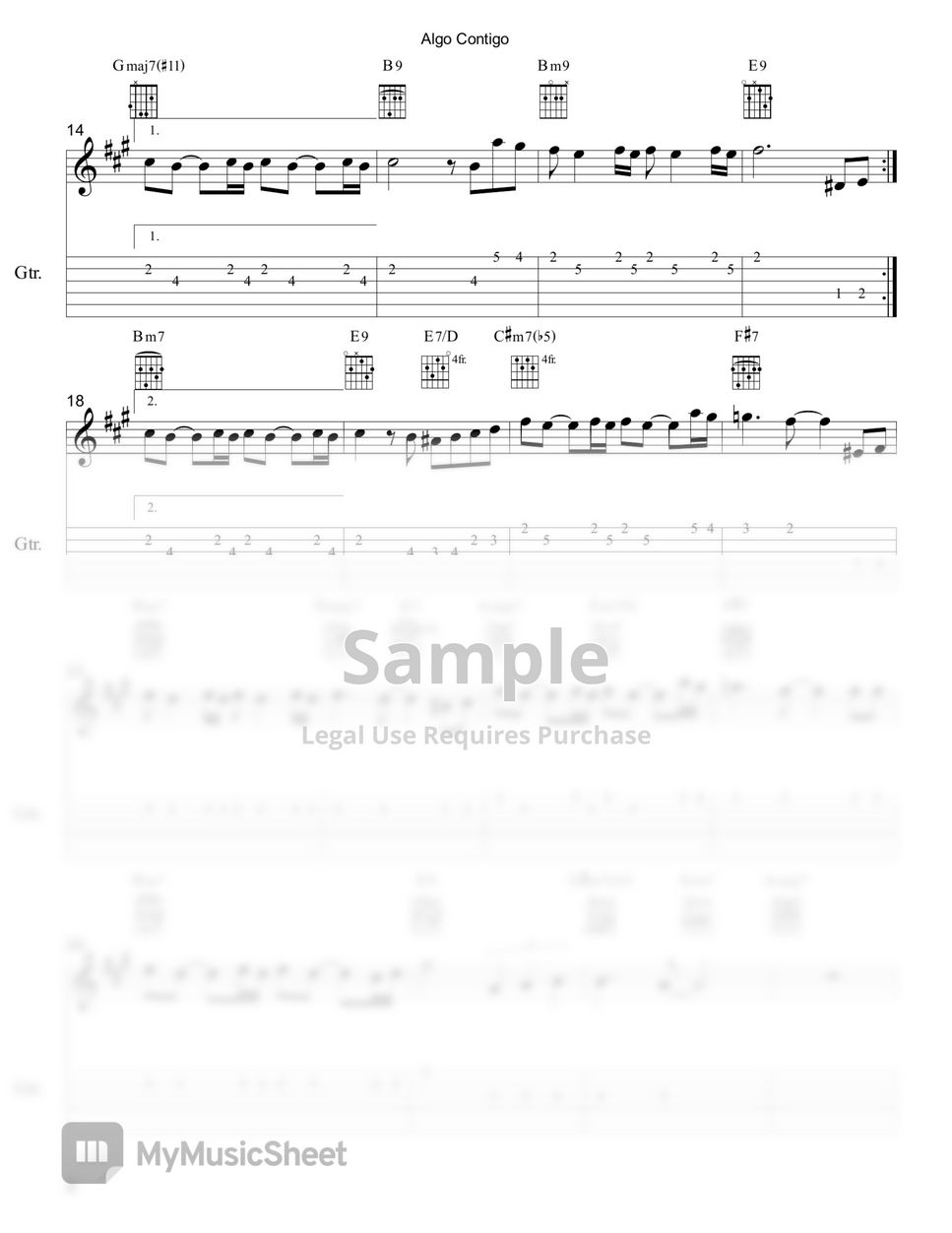 Algo contigo Sheet Music by Josep Soto