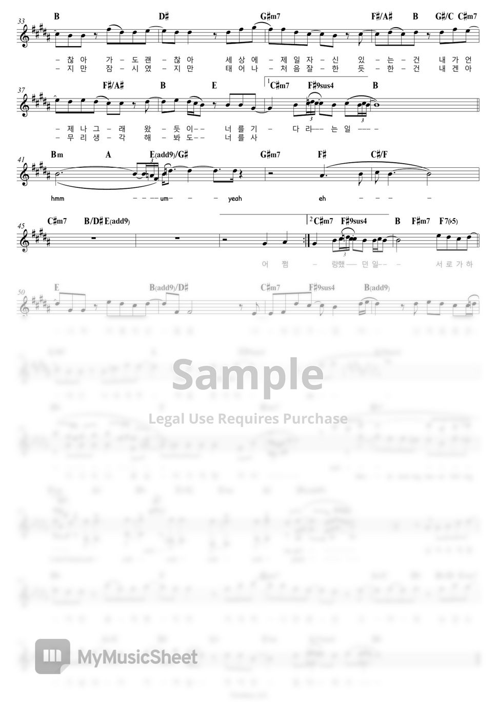 SG워너비 - Timeless | 멜로디/MR Partitura by COVER SKILLS