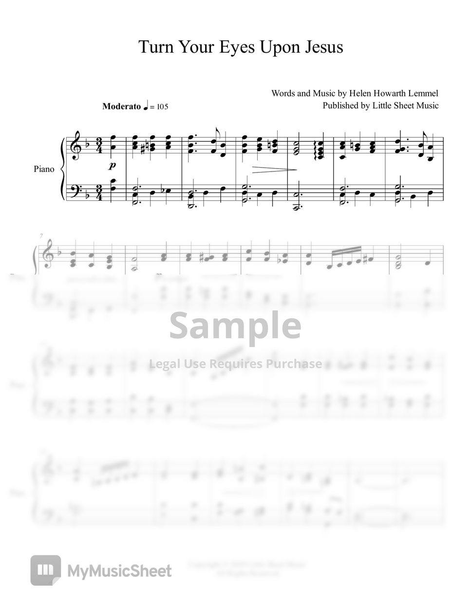 Helen Howarth Lemmel Turn Your Eyes Upon Jesus Sheets By Genti Guxholli